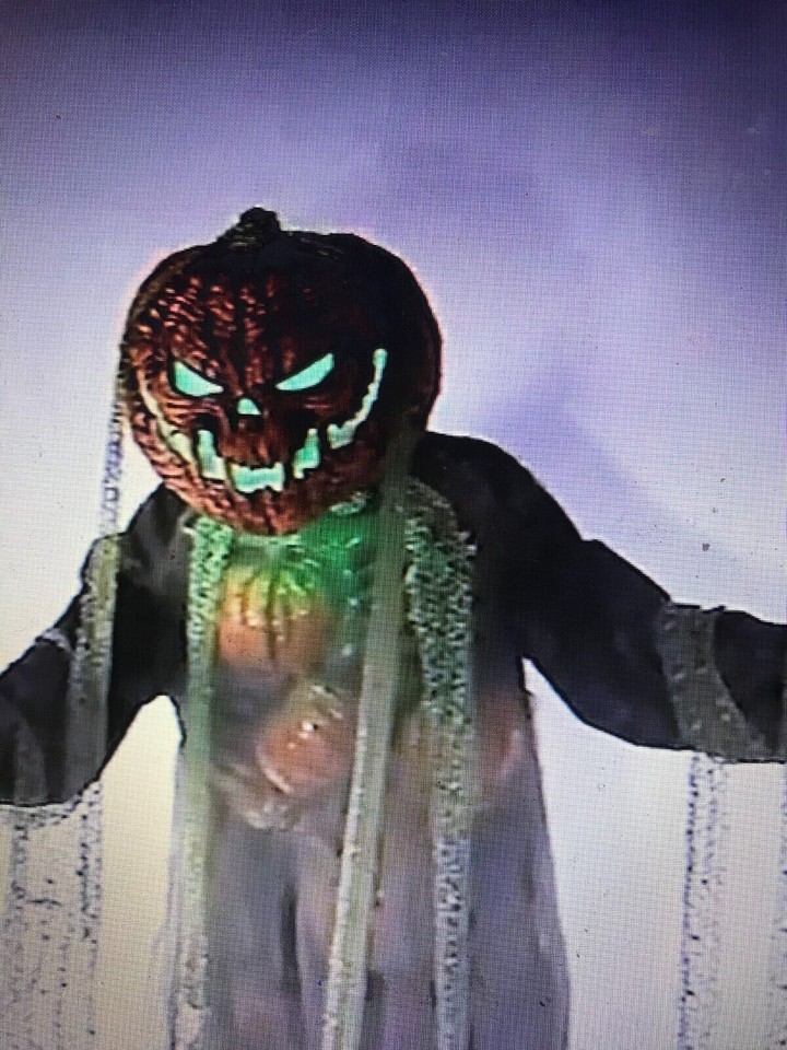 Halloween Animatronic 7' Lifesize Root of Evil Scarecrow Pumpkin Prop ...