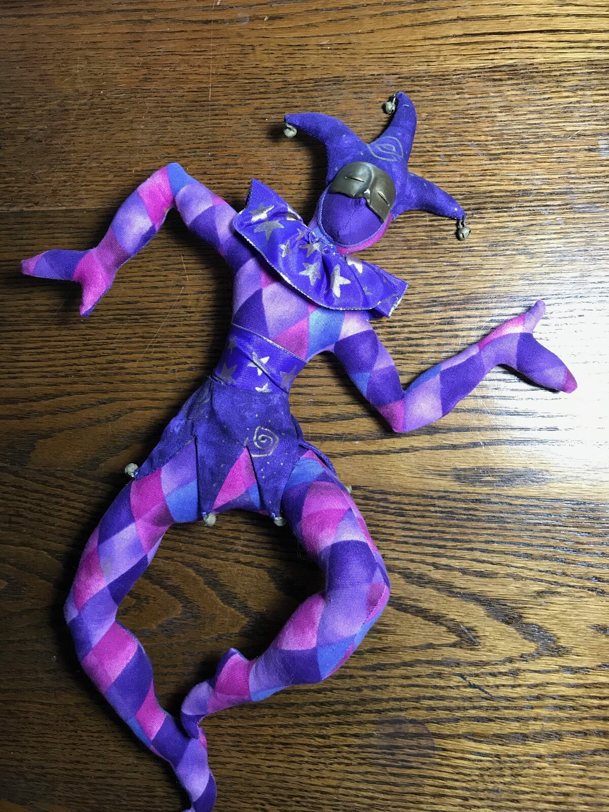 Handmade Cloth Art Dancing Court Jester Ooak Whimsical 12" | eBay