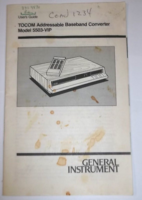 TOCOM GI Addressable Baseband Cable Converter User's Instruction Manual ...