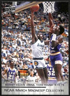 2014 Upper Deck NCAA March Madness Magic Johnson #MG-2 Michigan State ...