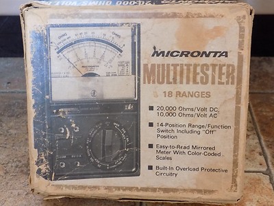 Vintage Micronta 18 Range Multitester Cat. No. 22-201B~20,000 Ohms ...