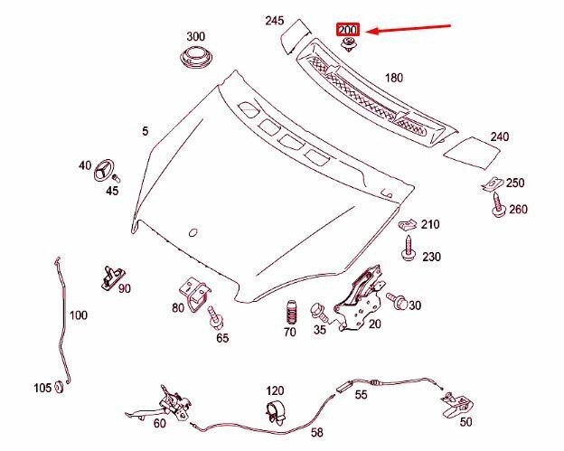 MERCEDES BENZ MB A CLASS W169 Front Water Drain Cover Fitting Kit ...