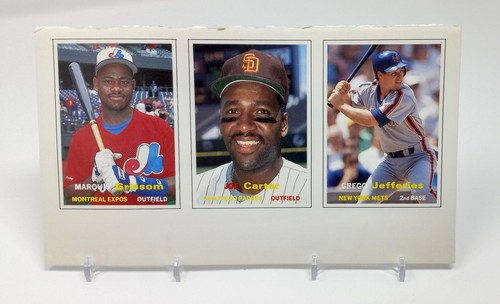 1990 SCD Baseball Price Guide 3-Card Uncut Card Panel #53-55 Joe Carter ...