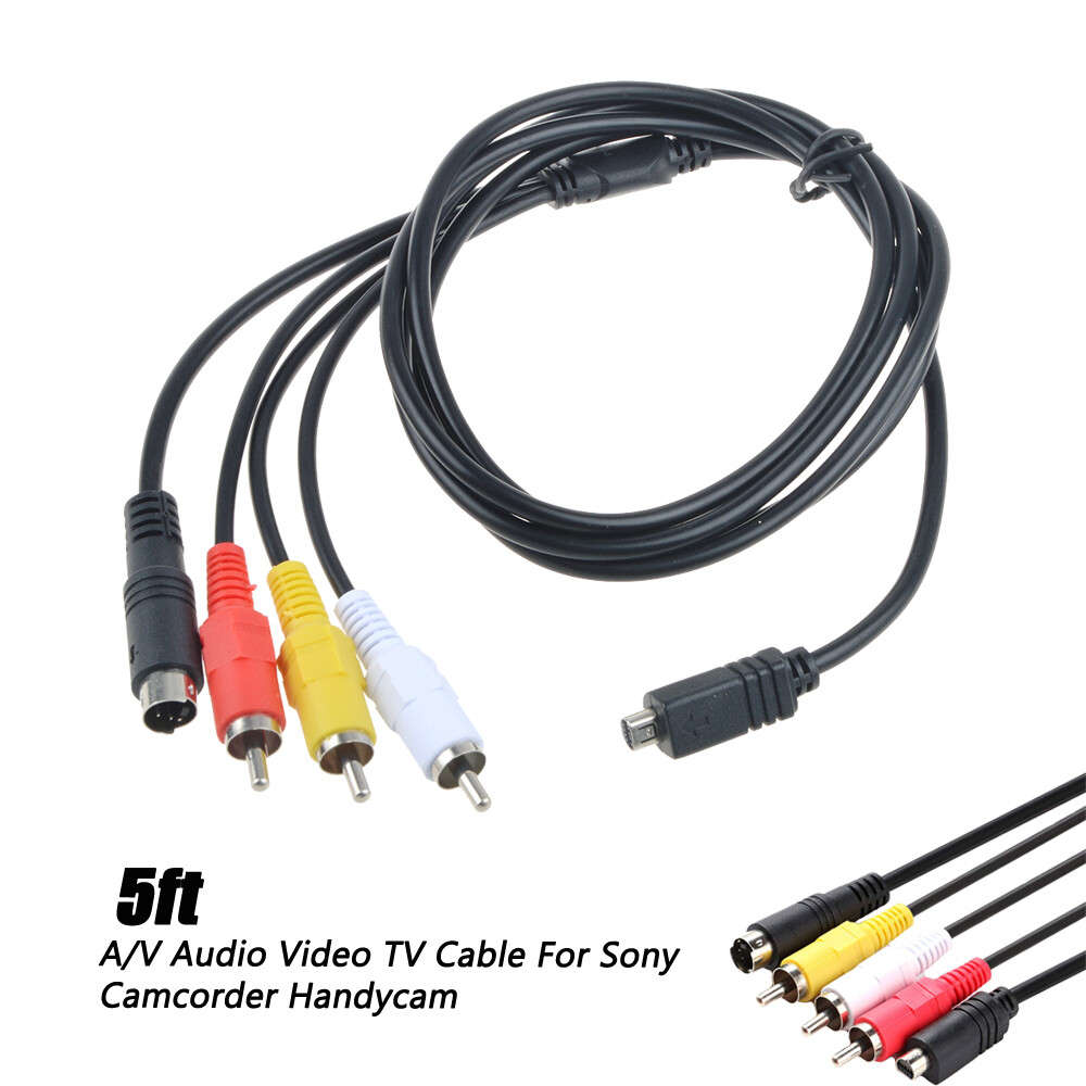 AV A/V Audio Video TV Cable Cord Lead For Sony Handycam DCR-DVD610/e ...