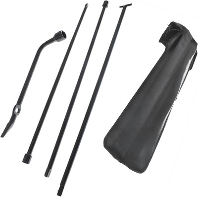 Spare Tire Jack Tool Set Kit Wheel Lug Wrench Repair Black | eBay