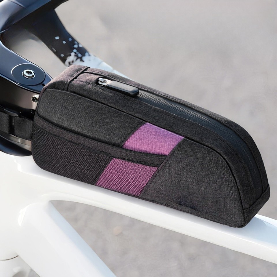 Top Tube Bike Bag Weekend Rides Waterproof Zipper Double Secure Straps ...