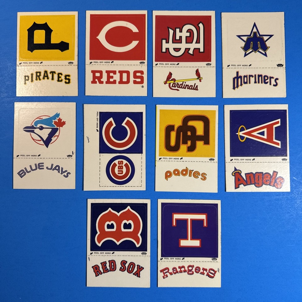 1981-82 Fleer Baseball Team Logo & Cap Stickers; Lot Of 22; NM Lot | eBay