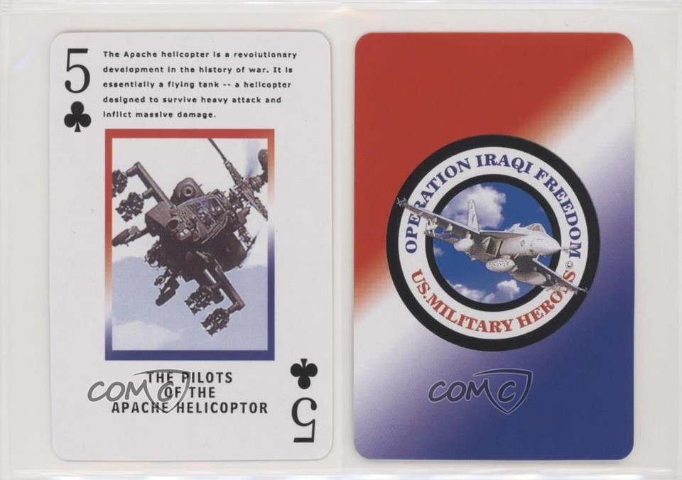2003 Operation Iraqi Freedom Plane in Sky Back Apache Helicopter #5C ...