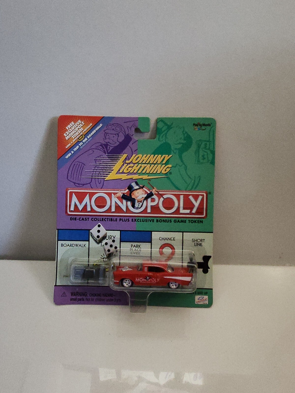 Johnny Lightning Monopoly Red '57 Chevy With '57 Token Car 1/64 Scale ...