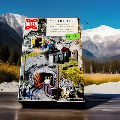 Busch 1471 HO Scale Mine Entrance 2 Rail -- 9.5 x 4.3cm | eBay