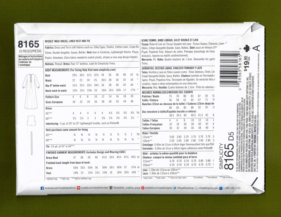 Loose Fit Casual Boho Dress & Vest Sewing Pattern (Sizes 4-12 ...