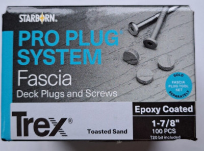100 Starborn Pro Plug System Fascia Deck Plugs Epoxy Screws Trex ...