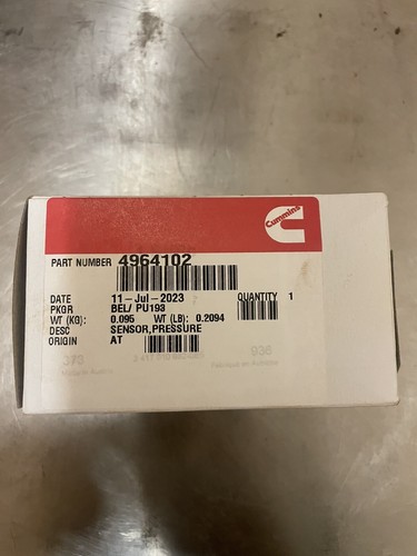 PRESSURE SENSOR - KTA19 / KTA38 / QSK19 / QSK38Genuine Cummins Part ...