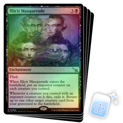 FOIL ILLICIT MASQUERADE X4 Murders At Karlov Manor MKM Magic MTG MINT ...