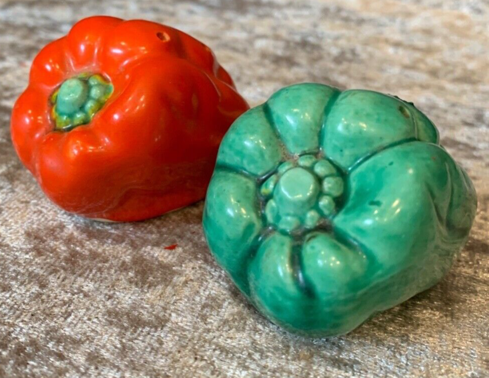 Vintage Red and Green Bell Pepper Salt and Pepper Shakers, Japan | eBay