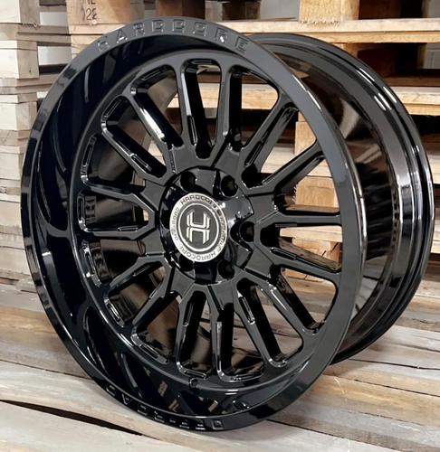 4x 20X10 Hardcore HC24 Wheels Gloss Black 6x5.5 6x139.7 Chevy GMC 6x135 ...