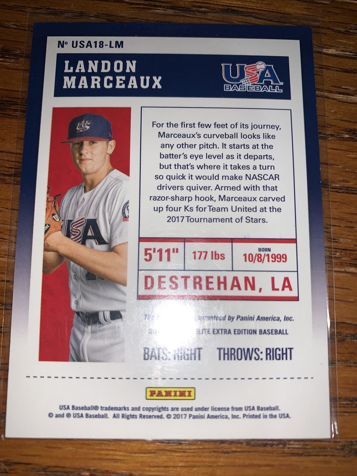 2017 Panini Contenders Cracked Ice Auto Landon Marceaux 10/24 Los ...
