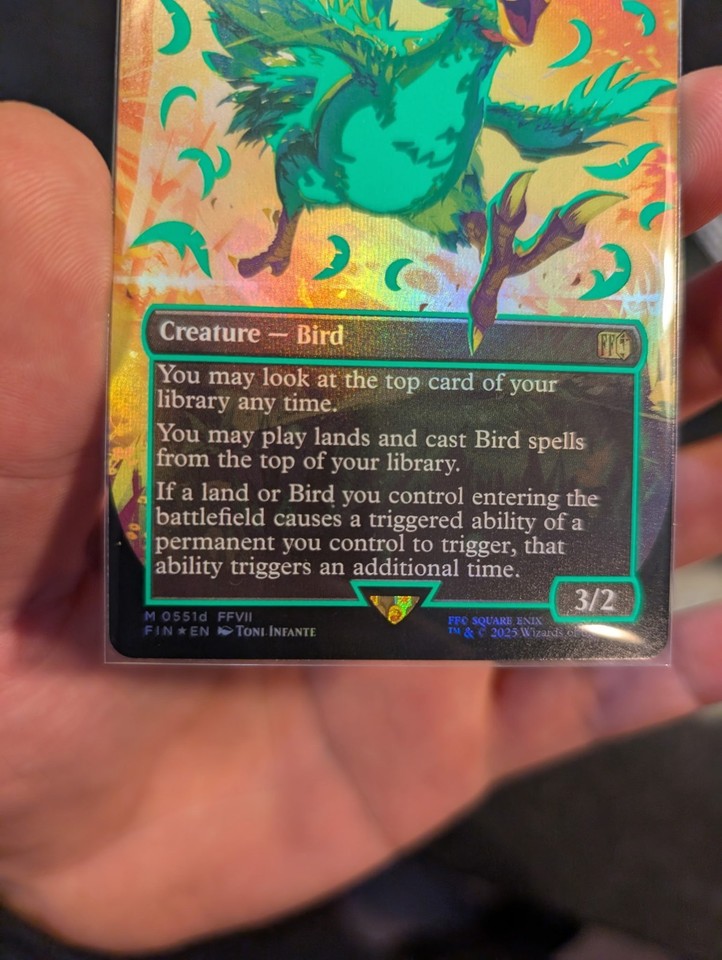 MTG Traveling Chocobo (Borderless) (Neon Green) - FINAL FANTASY (FFVII ...