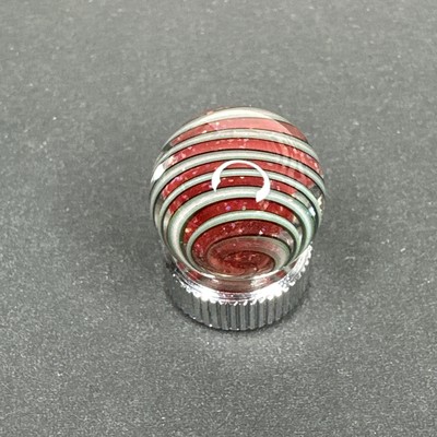 Contemporary Handmade Art Glass Marble .68" Red Opal Core Swirl & UV ...