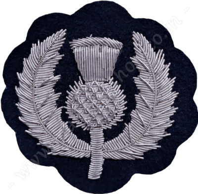 SCOTLAND THISTLE PATCH SILVER HAND EMBROIDERED (ME-102 SL) | eBay