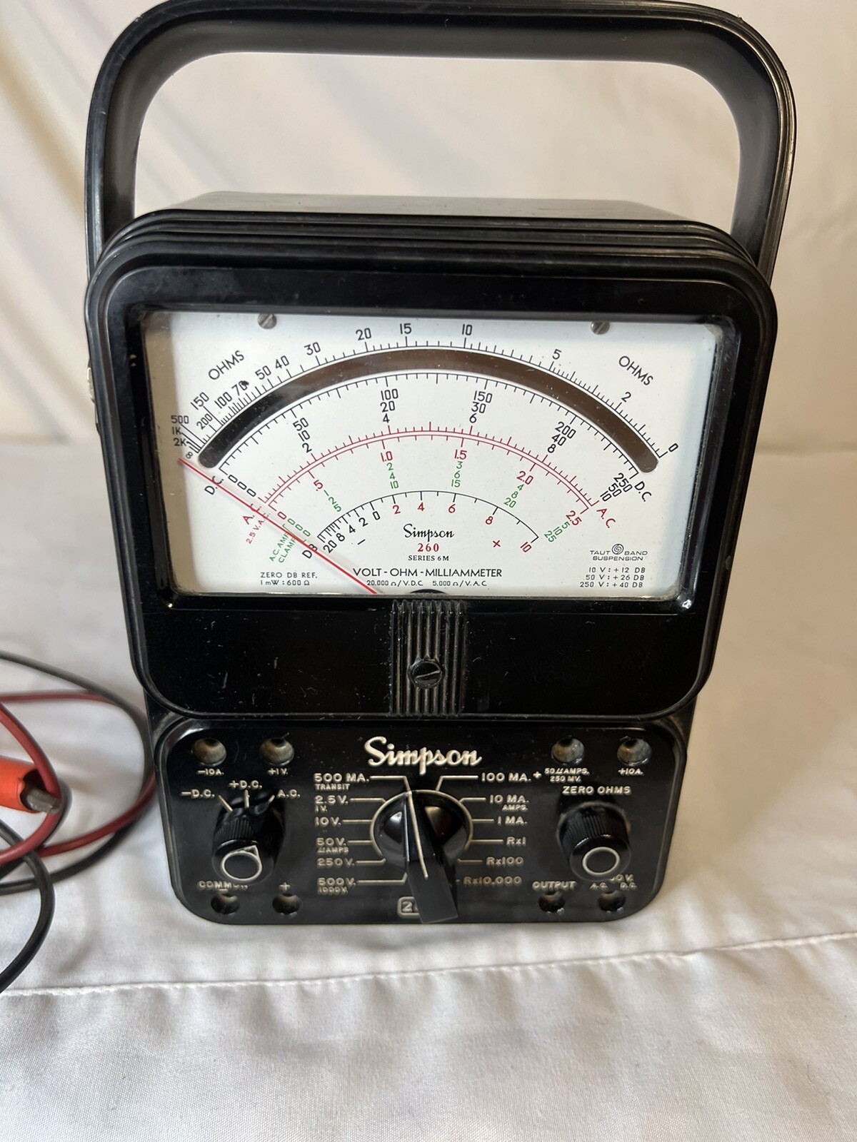 Simpson 260 Series 6 Volt/Ohm/Milliammeter VOM Multi-Meter No batteries ...