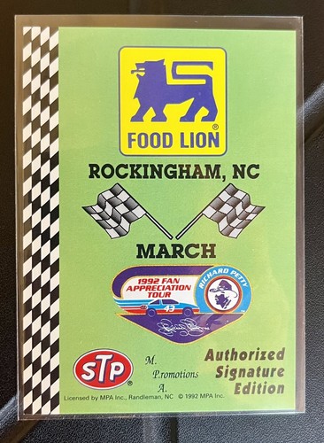1992 MPA Food Lion Fan Appreciation Tour Richard Petty #5 Rockingham ...