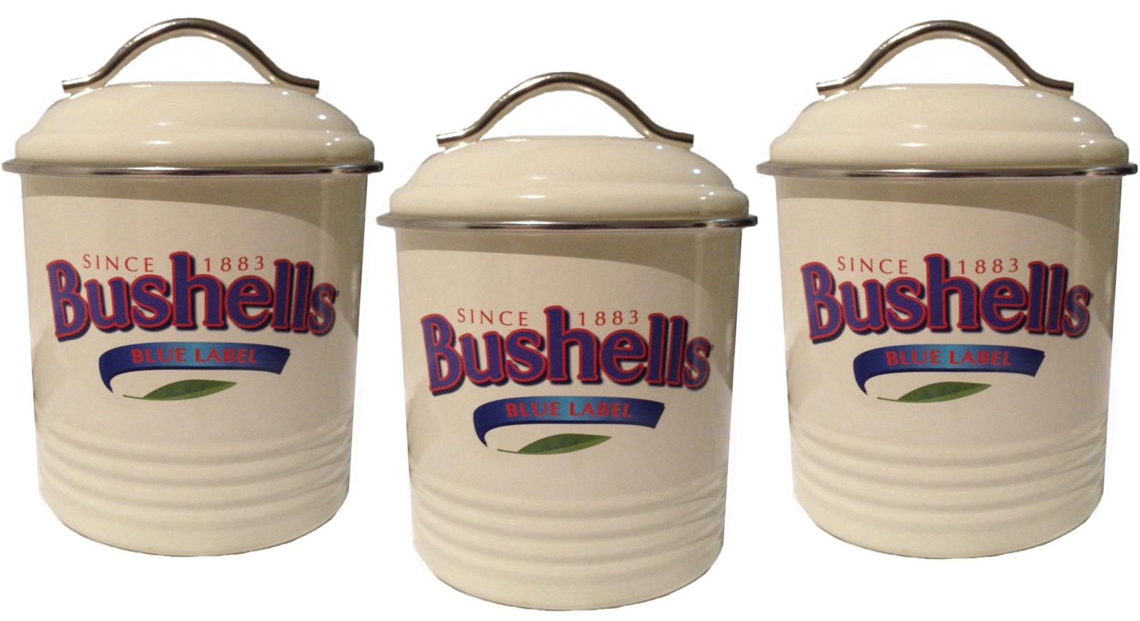 Bushells Metal Beige Canister SET of 3 | eBay
