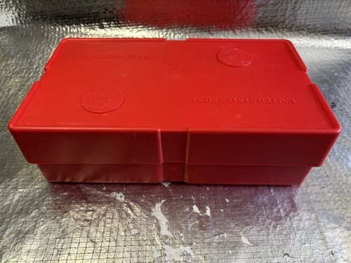U.S. MINT TREASURY (RED) MONSTER GOLD SHIPPING BOX EMPTY 4 Piece Layer ...
