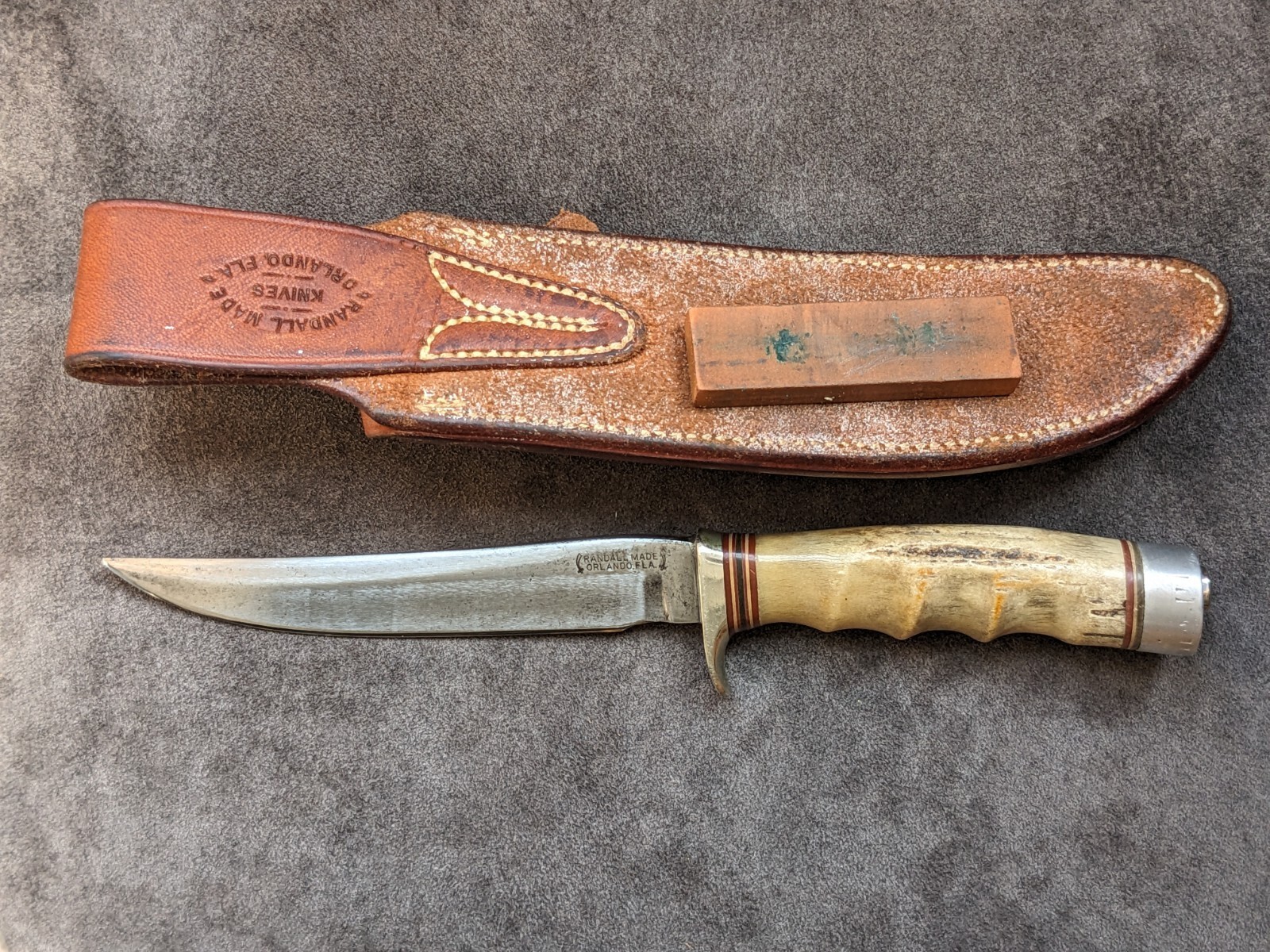 Rare Randall Made Fighter Knife Antler Stag Handle, Rare John R. Foster ...