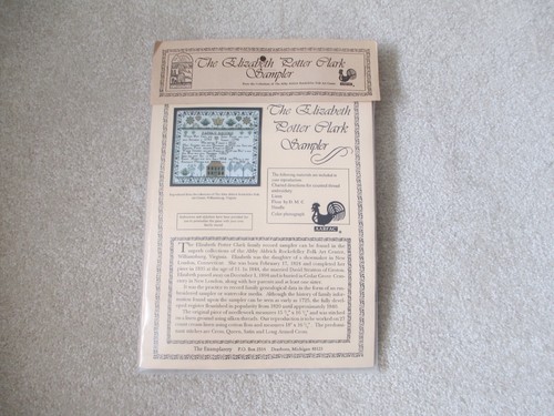 Examplarery Elizabeth Potter Clark Sampler Cross Stitch KIT NEW IN ...