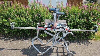 Bosch GCM 12 GDL Axial Glide Mitre Saw with Gravity Rise Stand Trolley ...