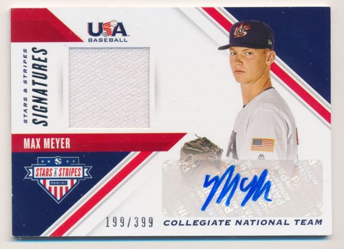 2020 USA Baseball Stars/Stripes Material Signatures #6 Max Meyer/399 | eBay