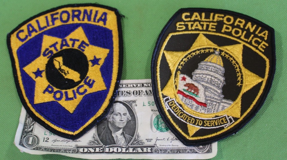2 Vintage California State POLICE PATCHES 2 Unique Styles of The PATCH ...