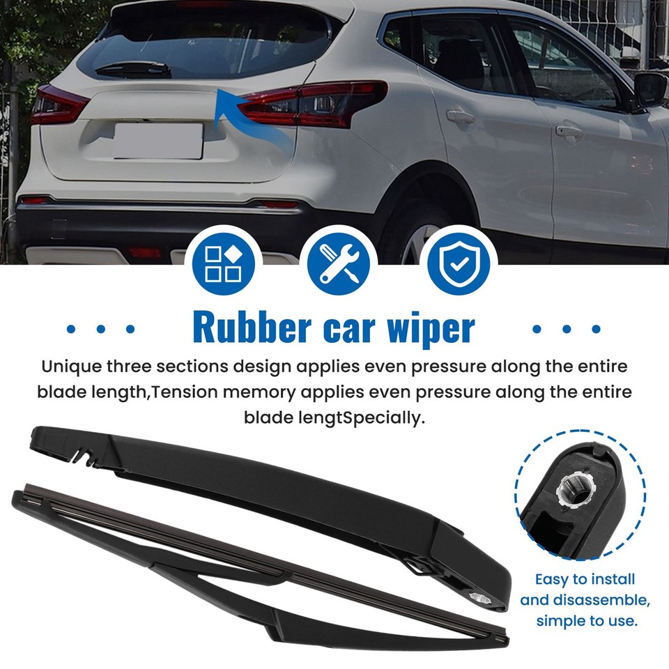 2Pcs Car Windscreen Rear Window Wiper 12Inch Rear Wiper Blade & Set for ...