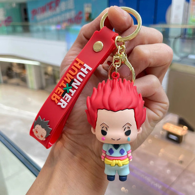 Anime HUNTER X HUNTER Figure Keychain Silicone GON·FREECSS Doll Pendent ...