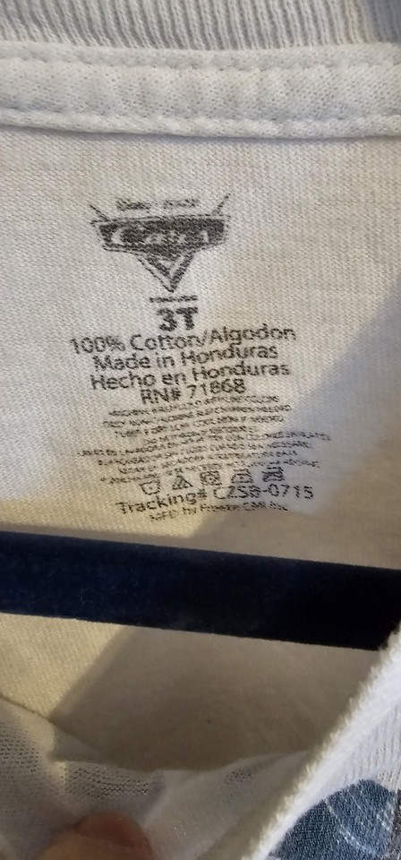 Vintage Disney Lightning McQueen CARS White T Shirt 3T | eBay