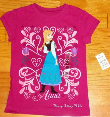 Disney Store Authentique Princesse Frozen Anna T-Shirt HAUT TAILLE S 4 Nwt | eBay