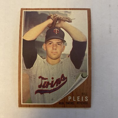 1962 Topps Baseball Bill Pleis Minnesota Twins Card #124 | eBay