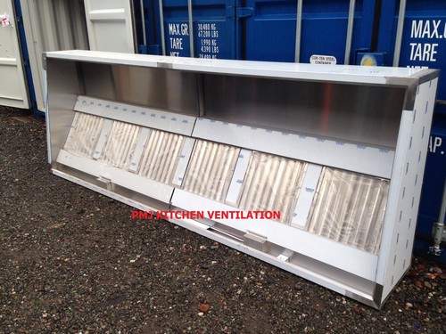 Commercial Kitchen Extraction Canopy/Hood 4 Mtr Baffle Filters Complies ...