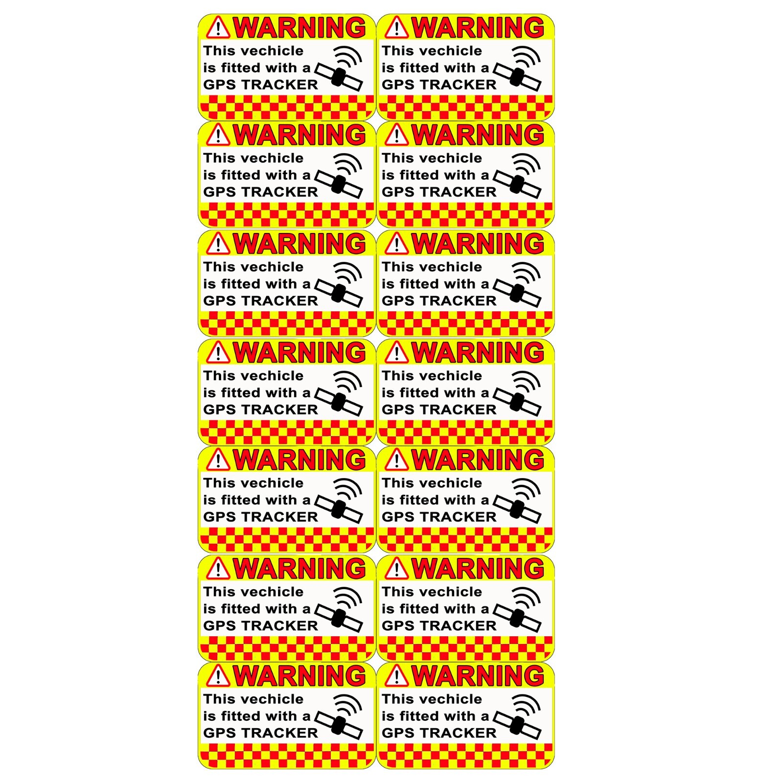 GPS Tracker Fitted Warning Sticker Tracking Sign Car Truck vehicle 4x4 ...