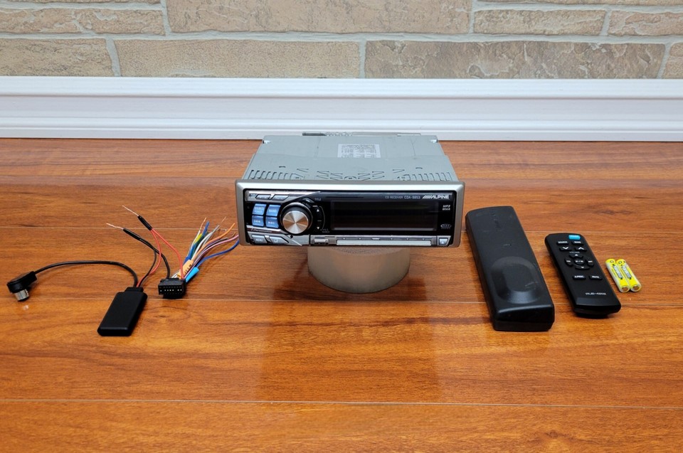 RARE ALPINE CDA-9853 CD MP3 PLAYER with BLUETOOTH ADAPTER and REMOTE ...
