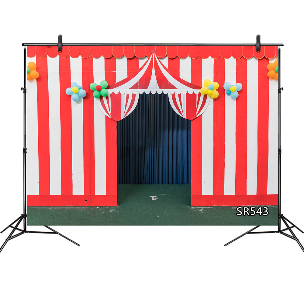 Circus Tent Backdrop Colorful Funky Circus Background Vector Download