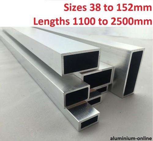ALUMINIUM RECTANGULAR BOX SECTION 38mm 50mm 63mm 76mm 101mm 127mm 152 1 ...