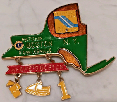 SALE VINTAGE Lions Club Lapel Pin WHERE"S Boston NY Dist. 20-N | eBay