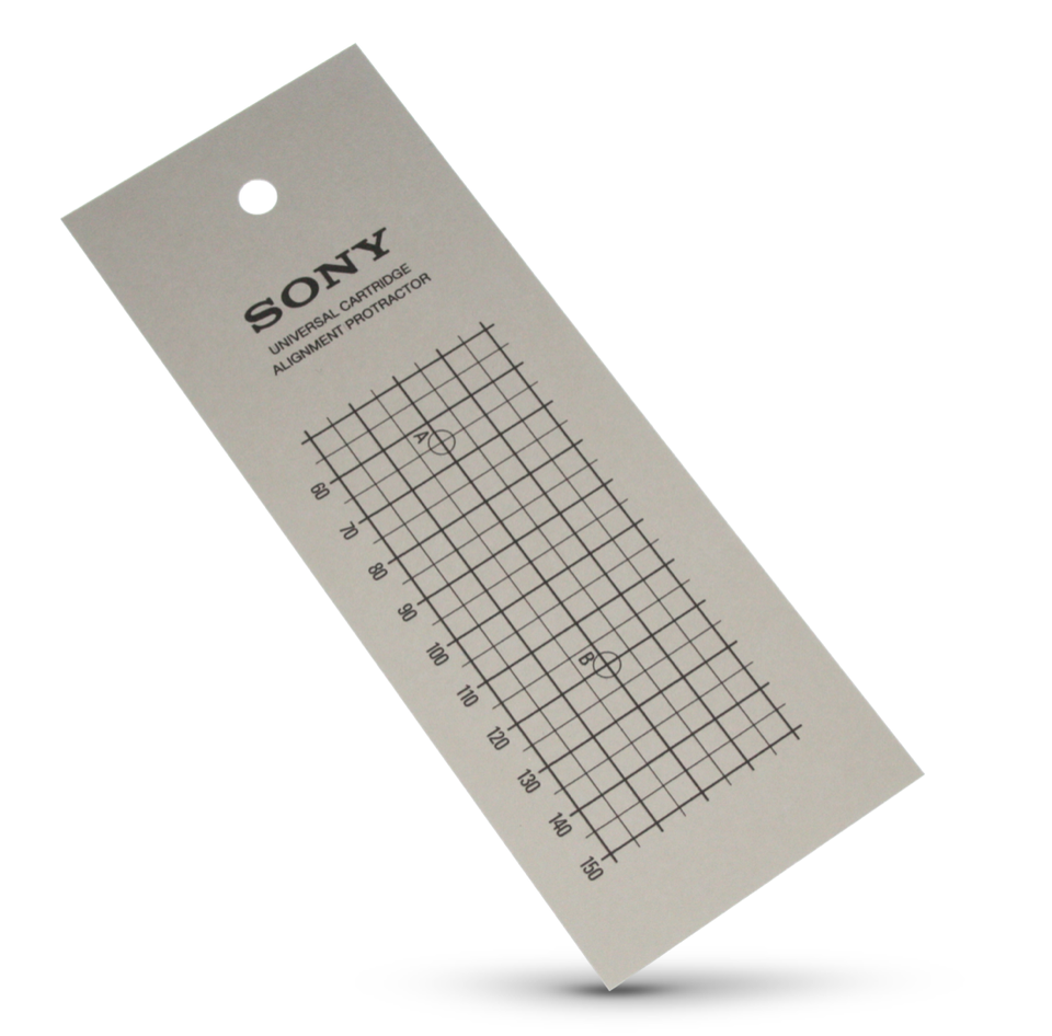 Sony Universal Cartridge Alignment Protractor + Alignment Instructions ...