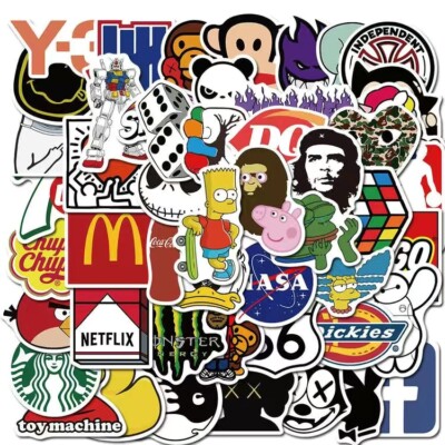 50pcs Random Vinyl Laptop Skateboard Stickers Bomb Luggage Decals Dope ...
