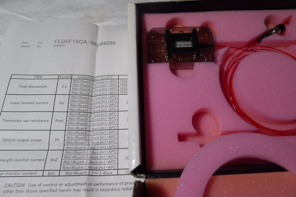 Fujitsu Part # FLD5F15CA Tunable LD Module with Wavelength Locker | eBay