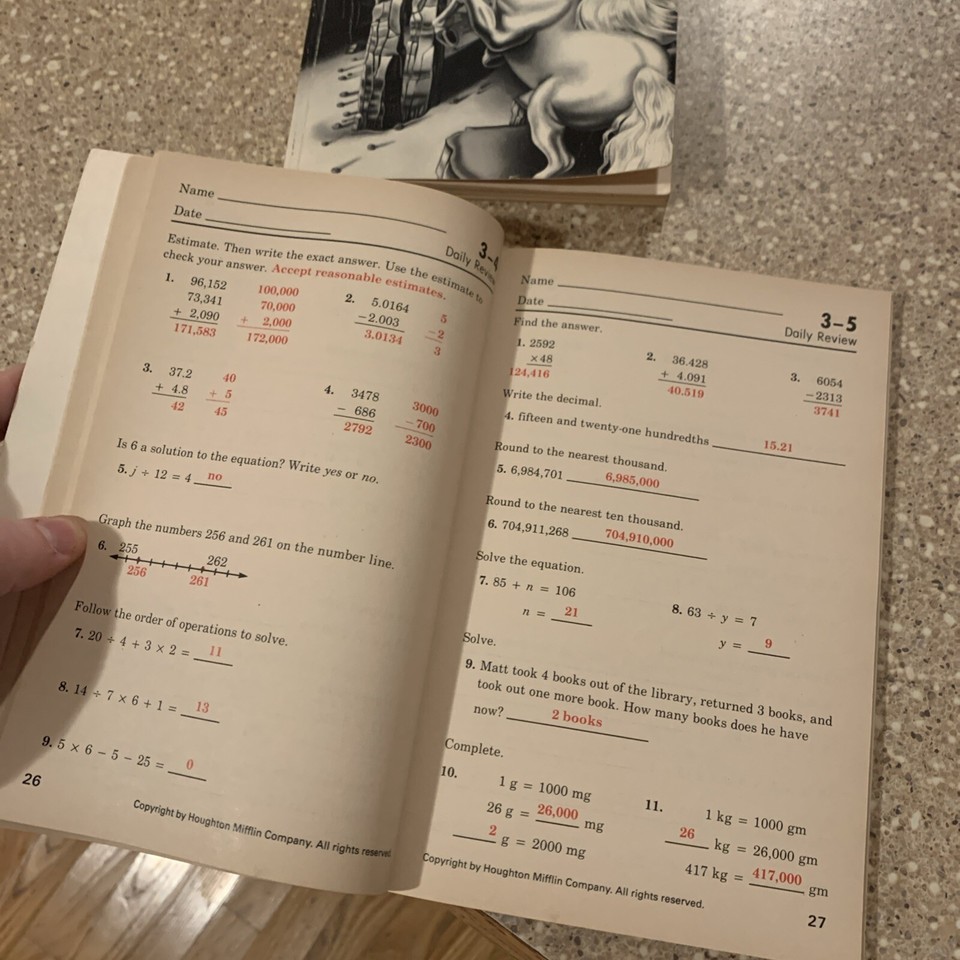 Vintage - Houghton Mifflin Mathematics - Grade 7 Daily Review Student ...