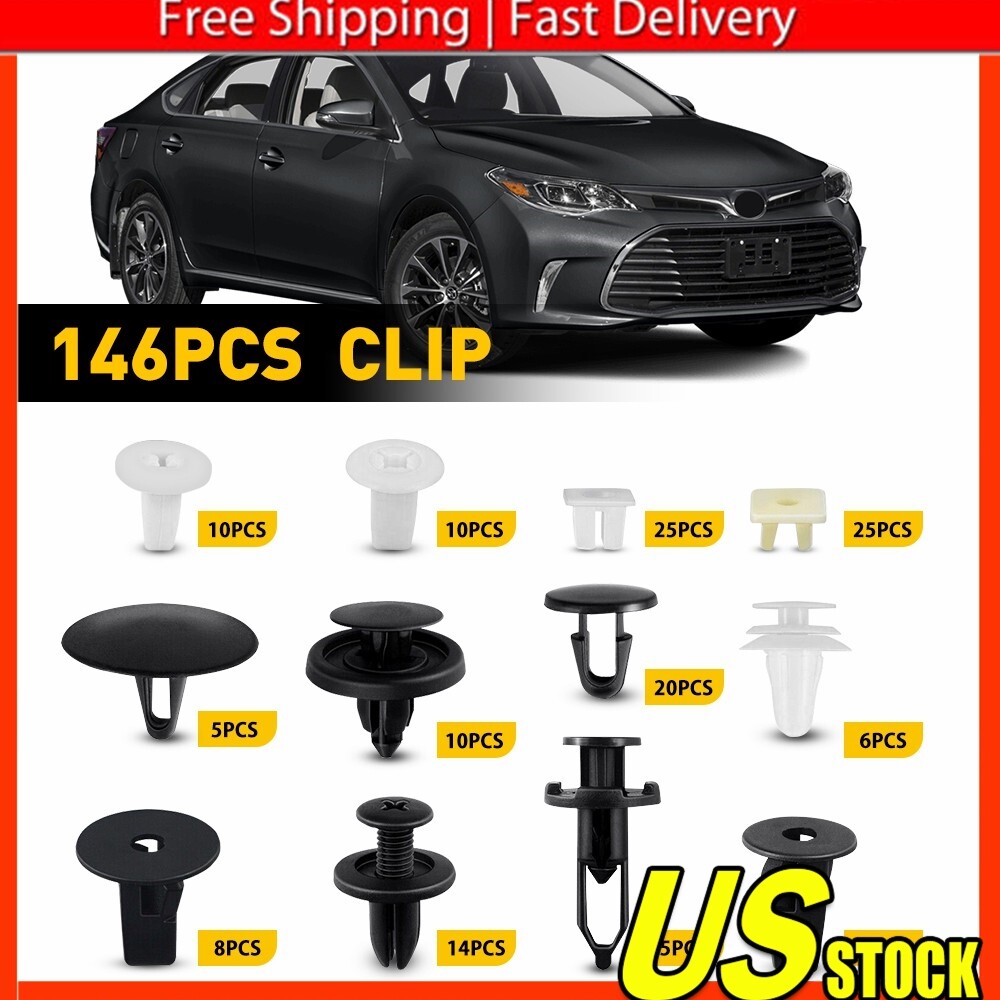 146PCS For Toyota Lexus Fender Door Hood Bumper Car Trim Clips Body ...