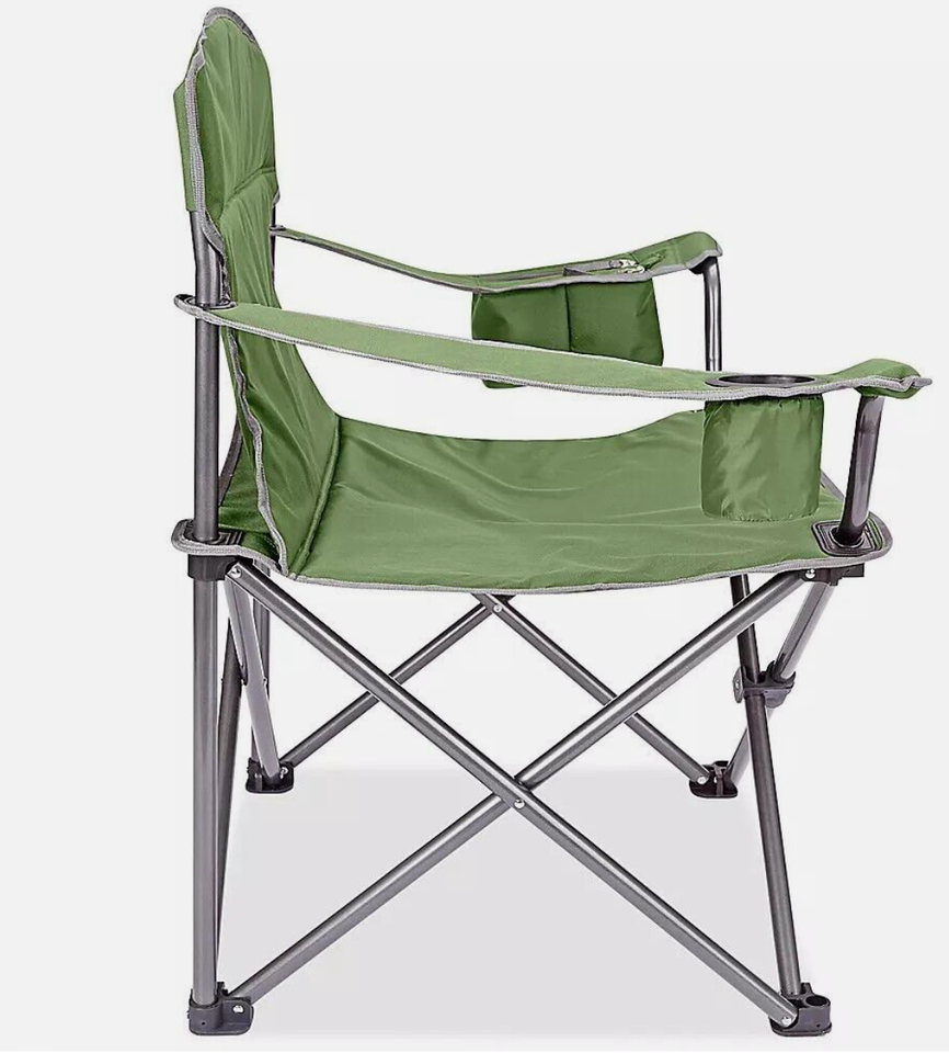 ULINE Camp Chair - Forest Green 400 Lb Capacity New With Carrying Case ...